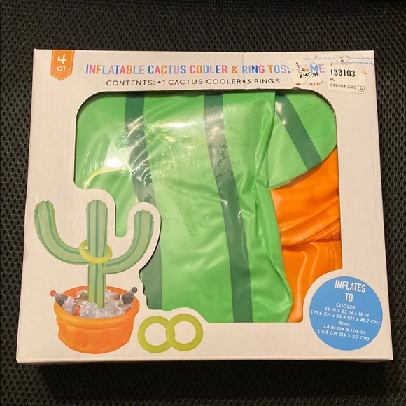 Party Supplies | 2in1 Inflatable Cactus Cooler And Ring Toss ...